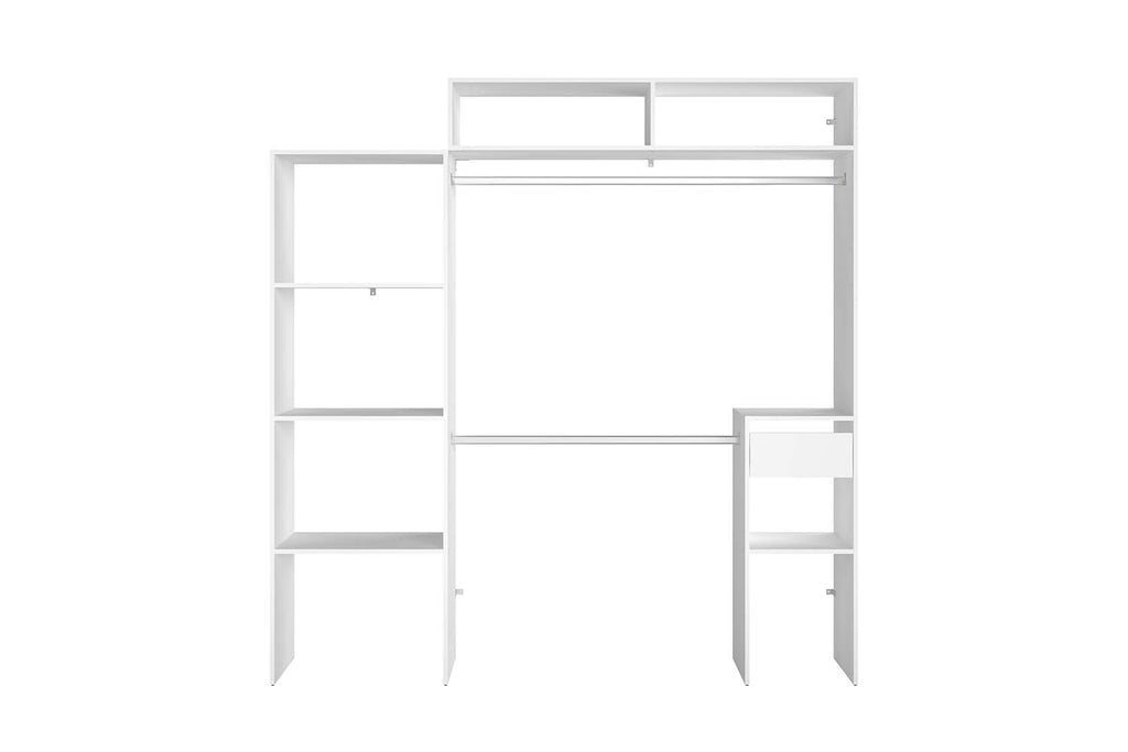 Spogliatoio allungabile 2 armadi, 4 ripiani, 1 cassetto - ELYSEE – Concept-U Italia